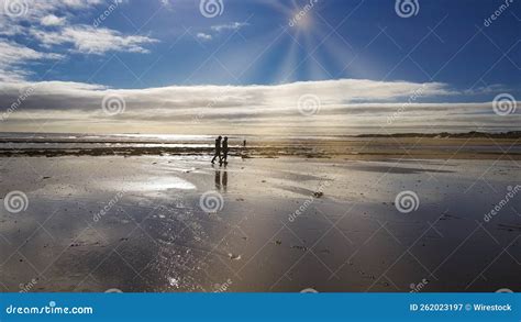 Beautiful Beadnell Beach From The South Stock Image