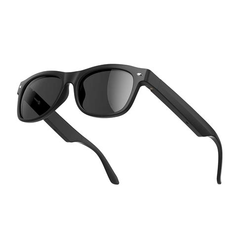 Weariq Bluetooth Smart Glasses Matte Black Audio Sunglasses Black