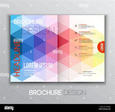 Abstract Template Brochure Design With Geometric Background Stock Vector Image And Art Alamy