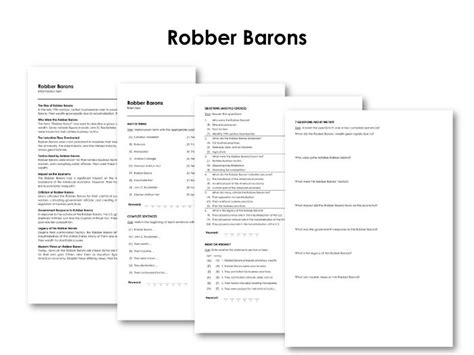 Robber Barons Teaching Resources