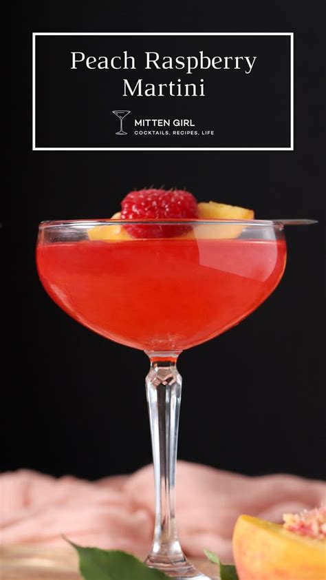 Fresh and Summery Peach Raspberry Vodka Martini in 2024 | Yummy ...