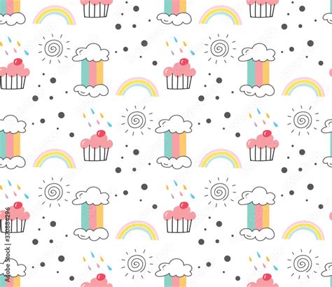 Cute Seamless Background Suitable For Fabric Pattern Stock Vector Adobe Stock