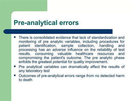 Pre Analytical Errors Ppt