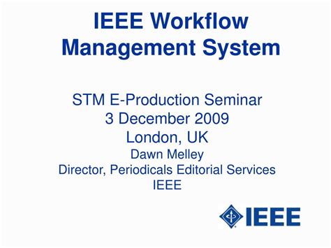 Ppt Ieee Workflow Management System Powerpoint Presentation Free Download Id3095377