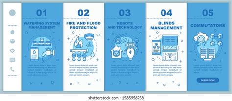 Smart House Onboarding Mobile Web Pages Stock Vector Royalty Free 1585958758 Shutterstock