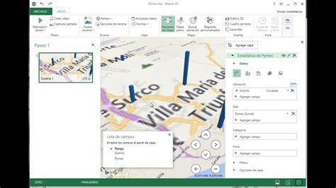 como crear un mapa 3d en excel 2016 youtube