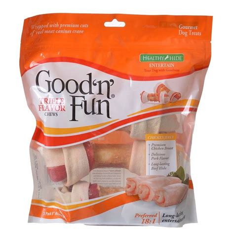 Healthy Hide Goodn Fun Triple Flavor Chews Beef Pork And Chicken