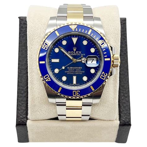 2020 Rolex Submariner 116613 Blue Ceramic 18k Yellow Gold Stainless Box