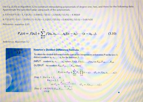 Solved Use Eq Or Algorithm To Construct Chegg