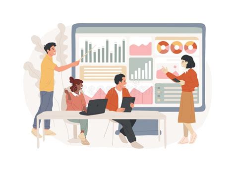 Big Data Conference Isolated Concept Vector Illustration Stock Vector