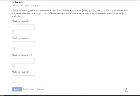 Solved Problem Points Possible Graded Results Chegg Com