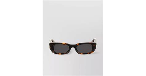 Off White Co Virgil Abloh Rectangular Frame Sunglasses Tortoiseshell Pattern Lyst