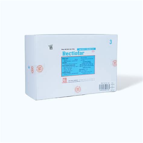 Dung dịch bơm trực tràng Rectiofar Trẻ em trị táo bón ống x ml