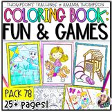 Fun And Games Coloring Book Coloring Pages Playground Games