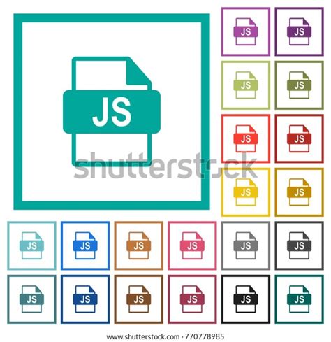 Js File Format Flat Color Icons Stock Vector Royalty Free Shutterstock
