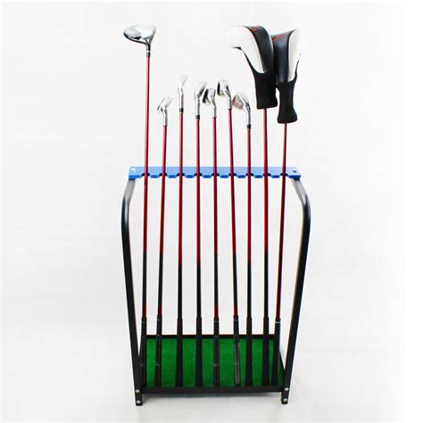 9 Pcs Clubs Shelves Rack Stand Golf Display For Golf Range Course