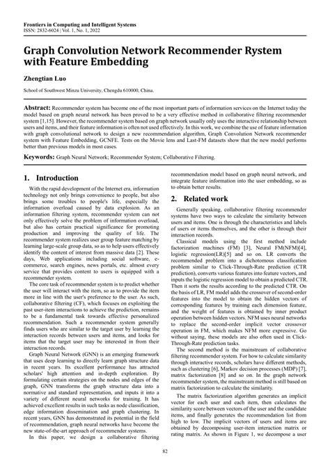 Pdf Graph Convolution Network Recommender Rystem With Feature Embedding