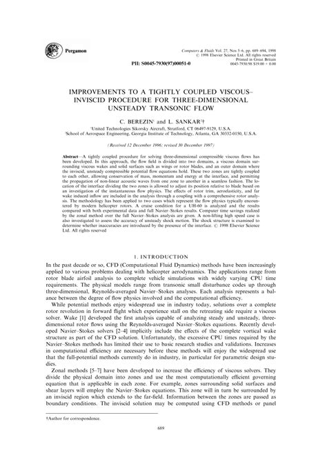 pdf improvements to a tightly coupled viscous inviscid procedure for