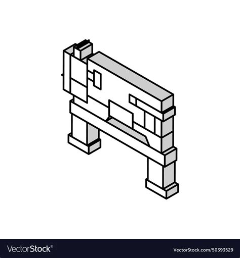 Lathe Machine Isometric Icon Royalty Free Vector Image