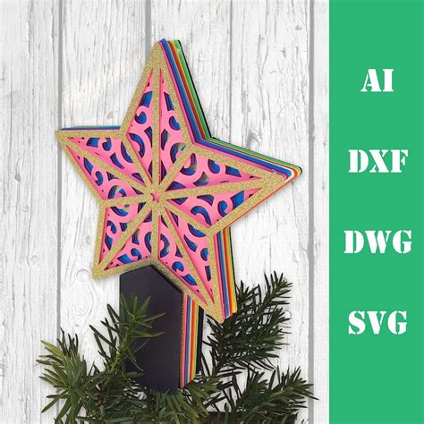 Tree Topper Svg Etsy