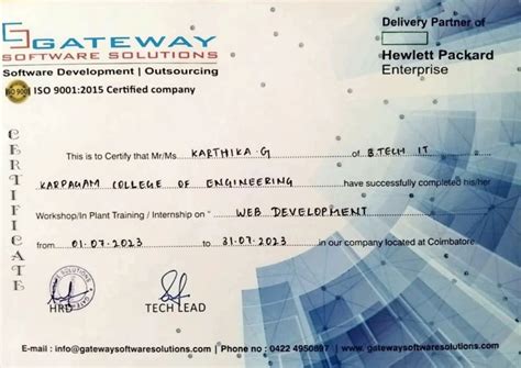 Karthika G On Linkedin Webdevelopment Internship