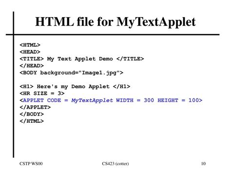 Ppt Java Applets Powerpoint Presentation Free Download Id1438629