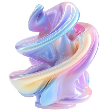 A Digitally Created Abstract Swirl With A Soft Pastel Color Palette Stock Illustration