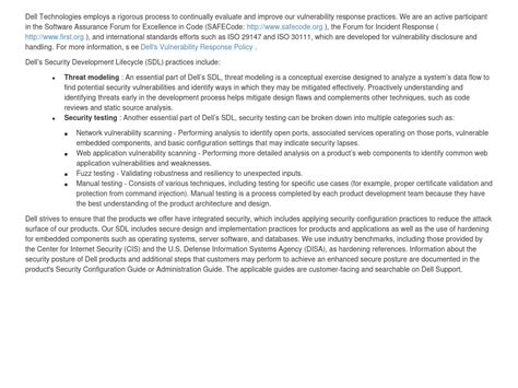 Dell Technologies Security Development Lifecycle Practices Dell Powerprotect Data Domain