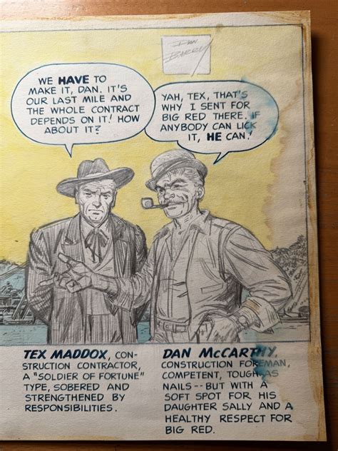 Dan Barry Comic Strip Proposal In Frank Giellas For Sale Comic Strip