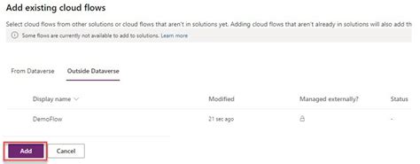 Power Platform Unable To Add Instant Flow To A Power Apps Solution