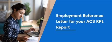 Employment Reference Letter For Your Acs Rpl Report