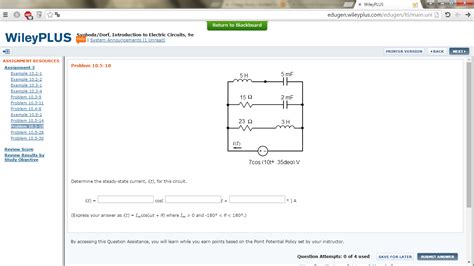 Solved Determine The Steady State Current I T For This