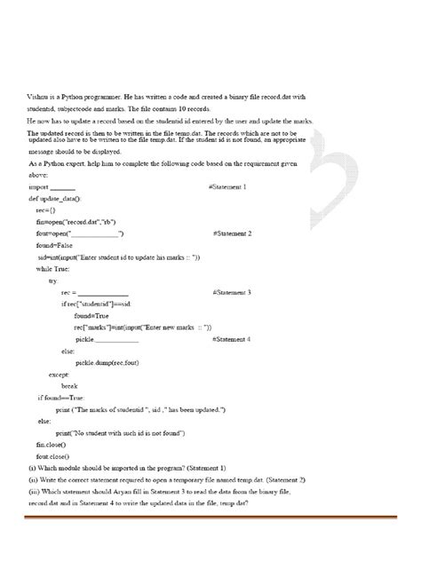 Data File Handling Worksheet 1 4 Marks Pdf Computer File Comma Separated Values