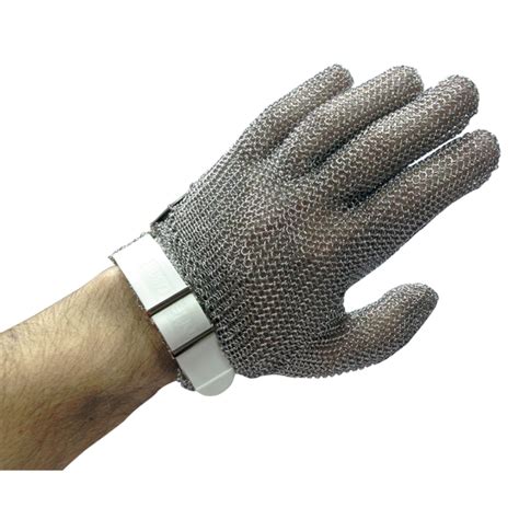 Guante De Malla Inox Reversible Con Correa Inoxamedida