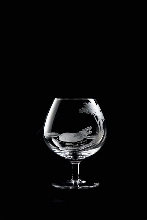 Brandy Snifter Queen Lace Crystal Sporting Artisans