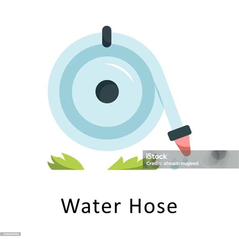 물 호스 벡터 플랫 아이콘 디자인 일러스트 레이 션 흰색 배경에 기호 Eps 10 파일 관개 장비에 대한 스톡 벡터 아트 및 기타 이미지 관개 장비 녹색 농부