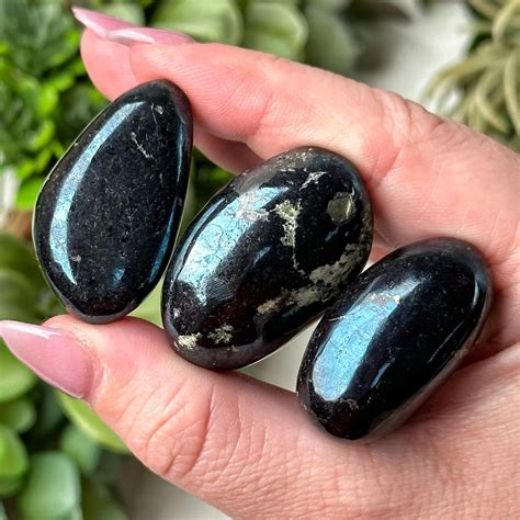 Covellite Tumble S L No 419 Polished Black Crystal Pocket