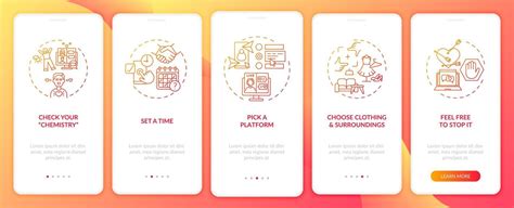 Video Dating Tips Onboarding Mobile App Page Screen With Concepts 2210069 Vector Art At Vecteezy