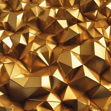 Premium Ai Image Beautiful Gold Low Poly Surface Morphing