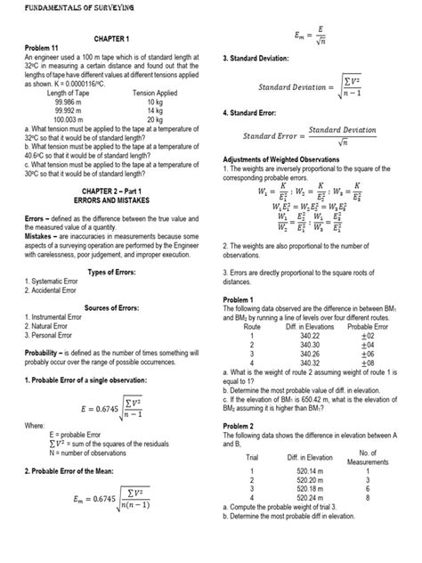 Chapter 2 Errors And Mistakes Part 1 Pdf Mean Measurement