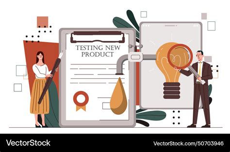 Testing New Product Concept Royalty Free Vector Image
