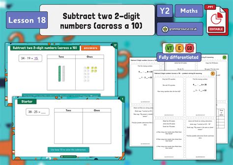 Year Addition And Subtraction Subtract Two Digit Numbers Across A Lesson