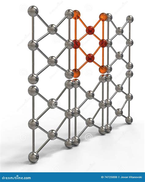 3d Render Illustration Of Molecular Mesh Structure Stock Illustration