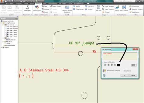 add lenght of bendline to edit bend line note autodesk community