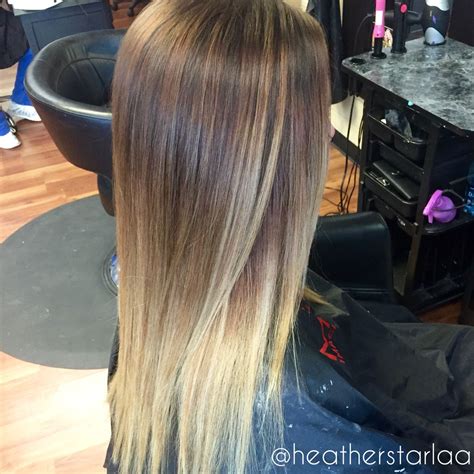 Brown To Blonde Balayage Ombre Straight Hair Balayage Ombre Blonde