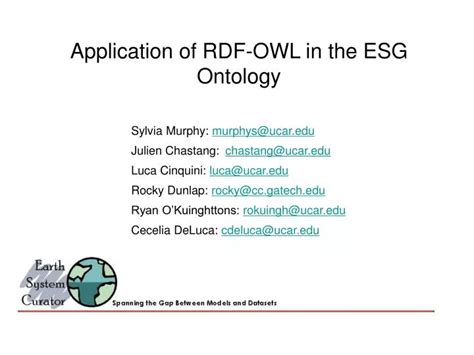 PPT Application Of RDF OWL In The ESG Ontology PowerPoint Presentation ID