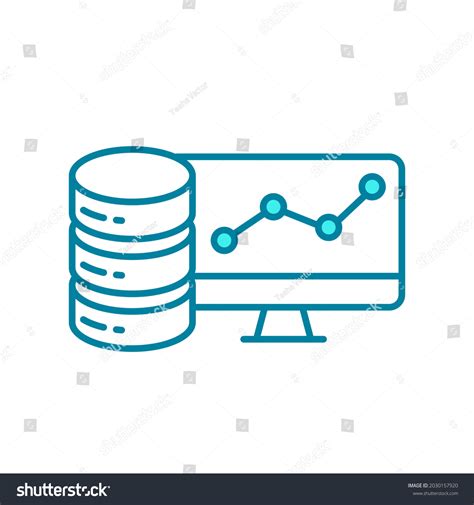 Big Data Framework Line Icon Database Stock Vector Royalty Free