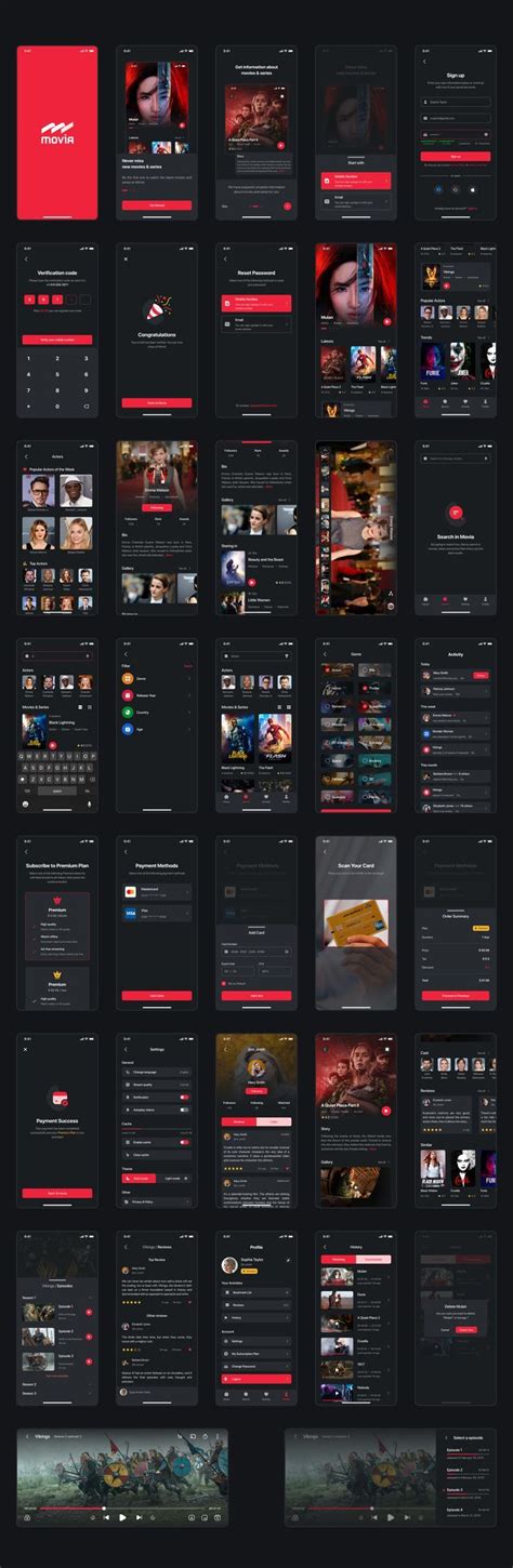 Movia Movies Streaming App Ui Kit Mobile App Design Inspiration