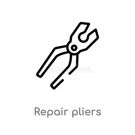 Outline Repair Wrench Vector Icon Isolated Black Simple Line Element Illustration From Tools