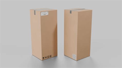 Cube Tall Cardboard Box Rigged And Fully Customizable 3d Model By 3dpolyforge